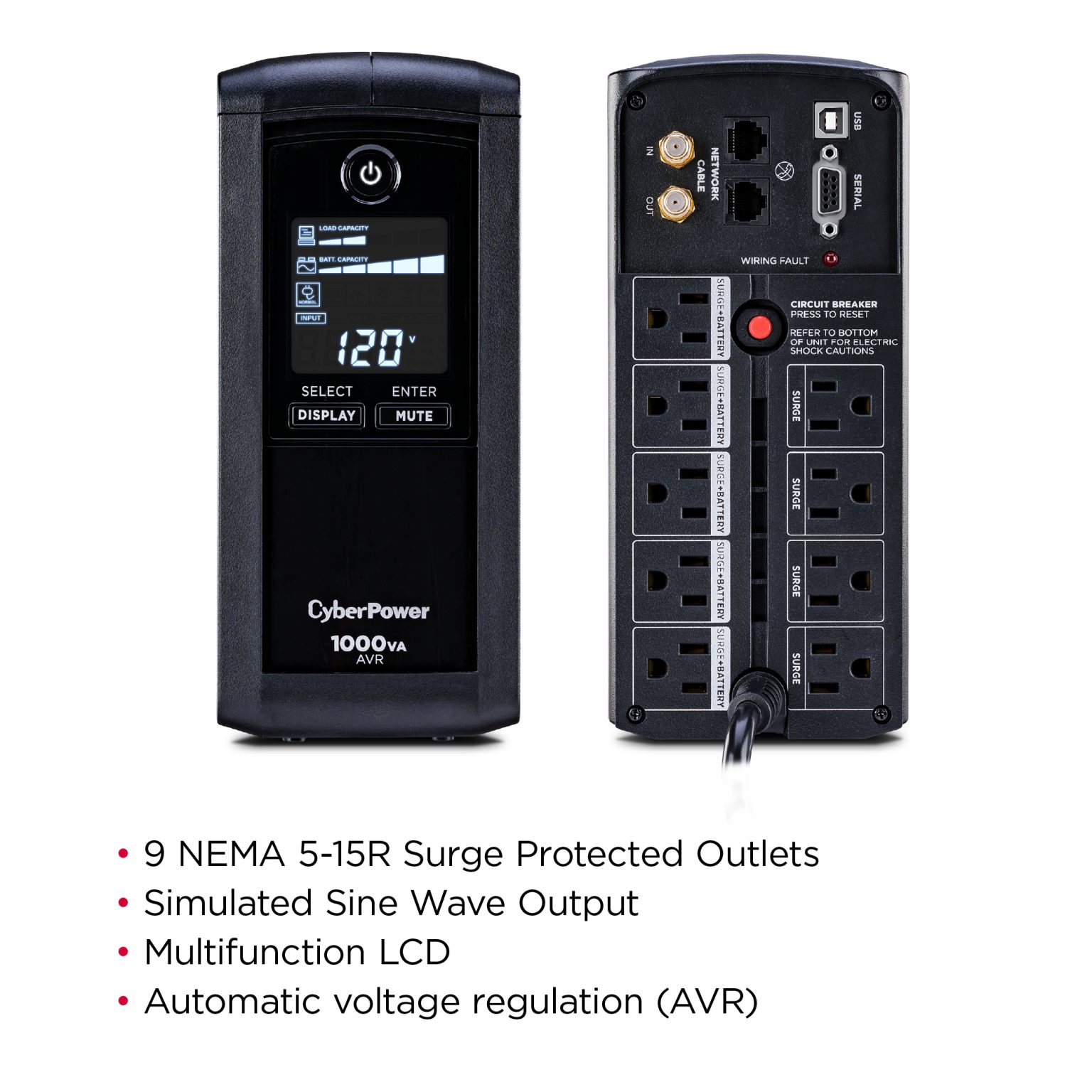 CP1000AVRLCD - Intelligent LCD UPS Series - Product Details, Specs ...