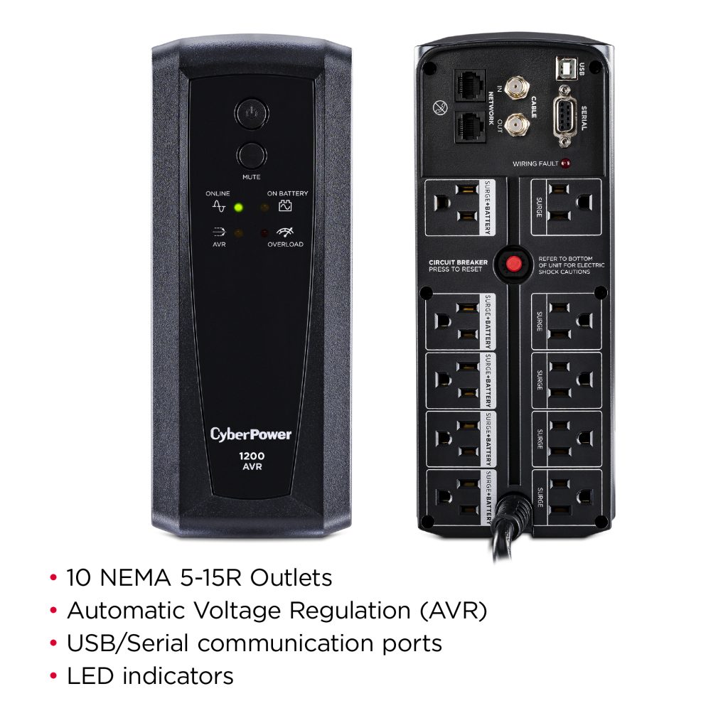 CP1200AVR - AVR UPS Series - Product Details, Specs, Downloads | CyberPower