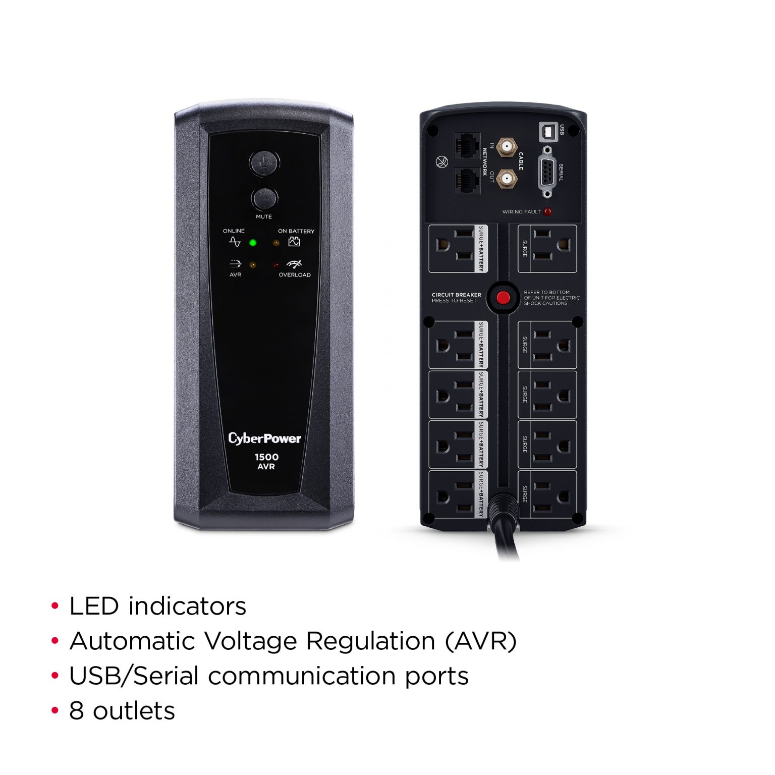 CP1500AVRT - AVR UPS Series - Product Details, Specs, Downloads ...