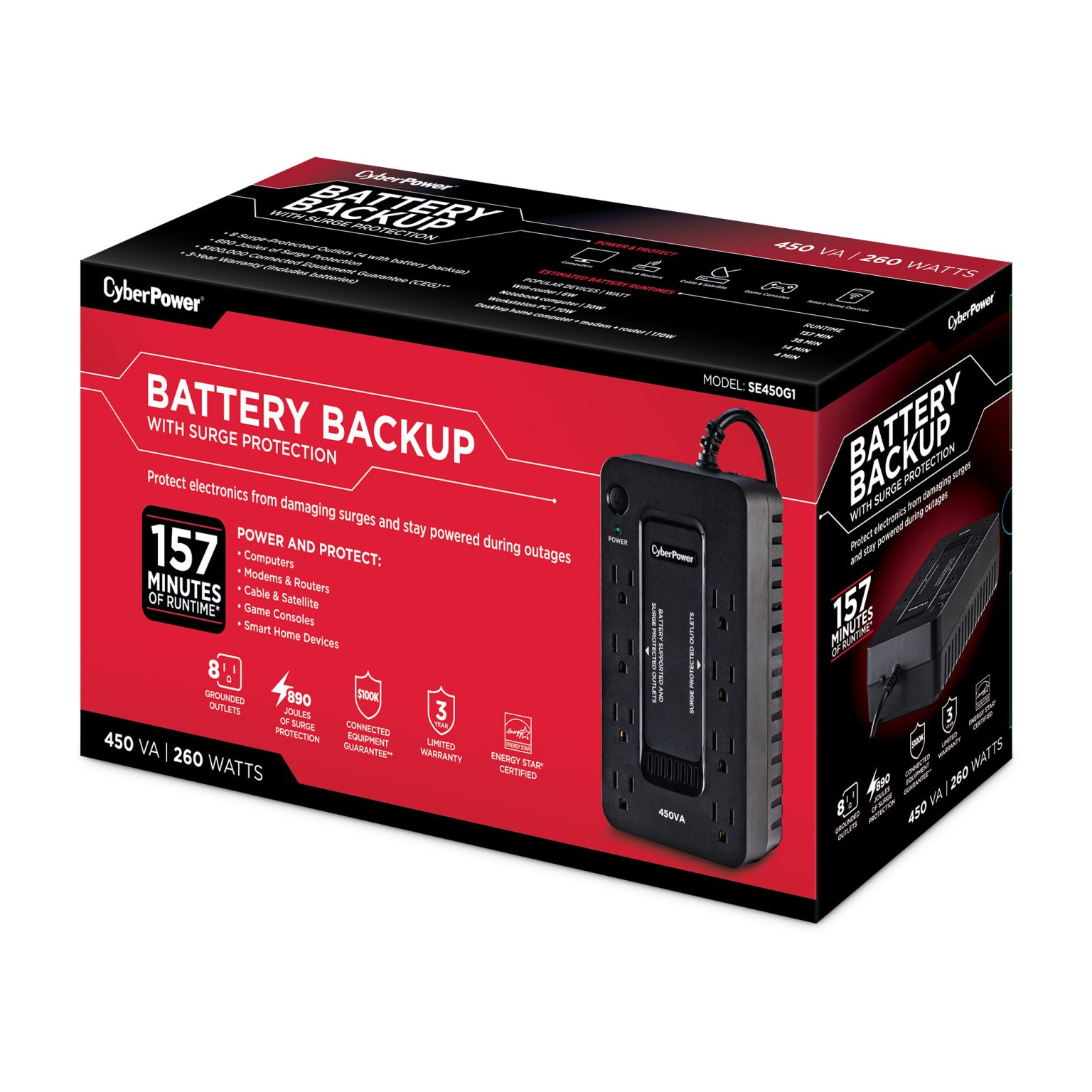 SE450G1 - Battery Backup - Product Details, Specs, Downloads | CyberPower