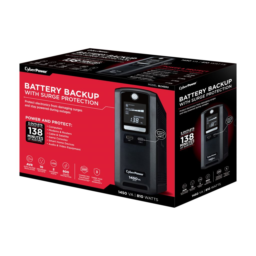 BL1450U - Battery Backup - Product Details, Specs, Downloads | CyberPower
