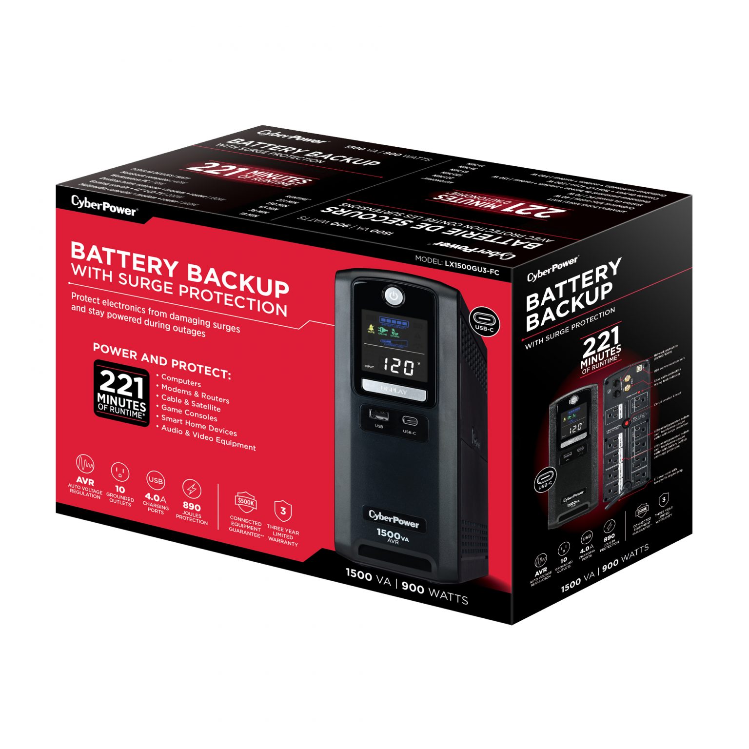 LX1500GU3-FC - Battery Backup - Product Details, Specs, Downloads ...