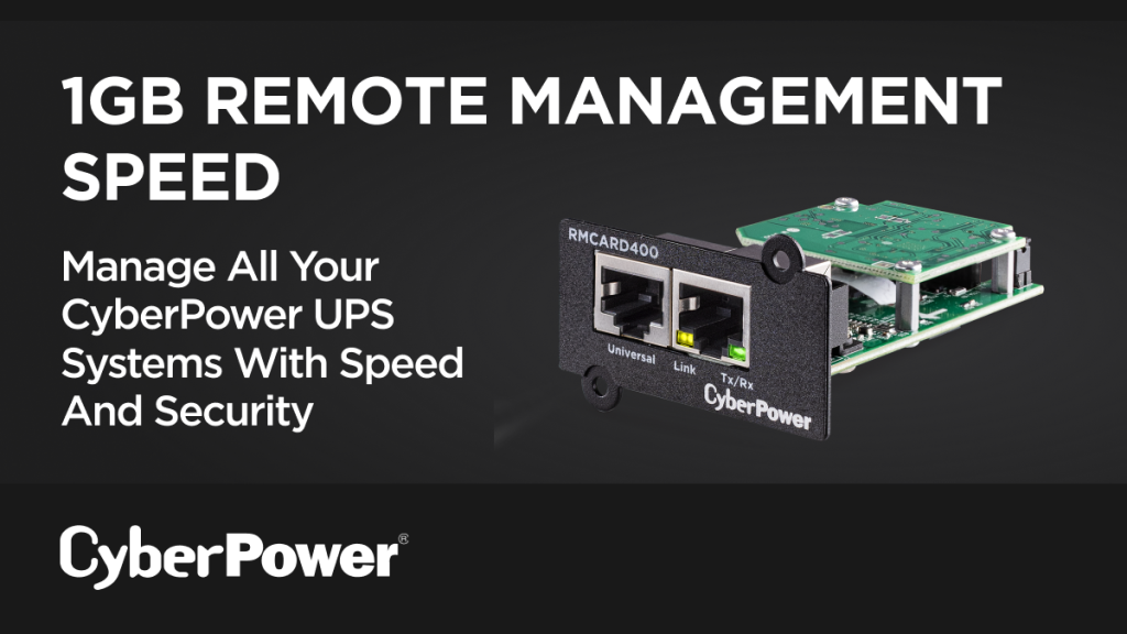 CyberPower Releases High-Speed Remote Management Card for UPS Systems ...
