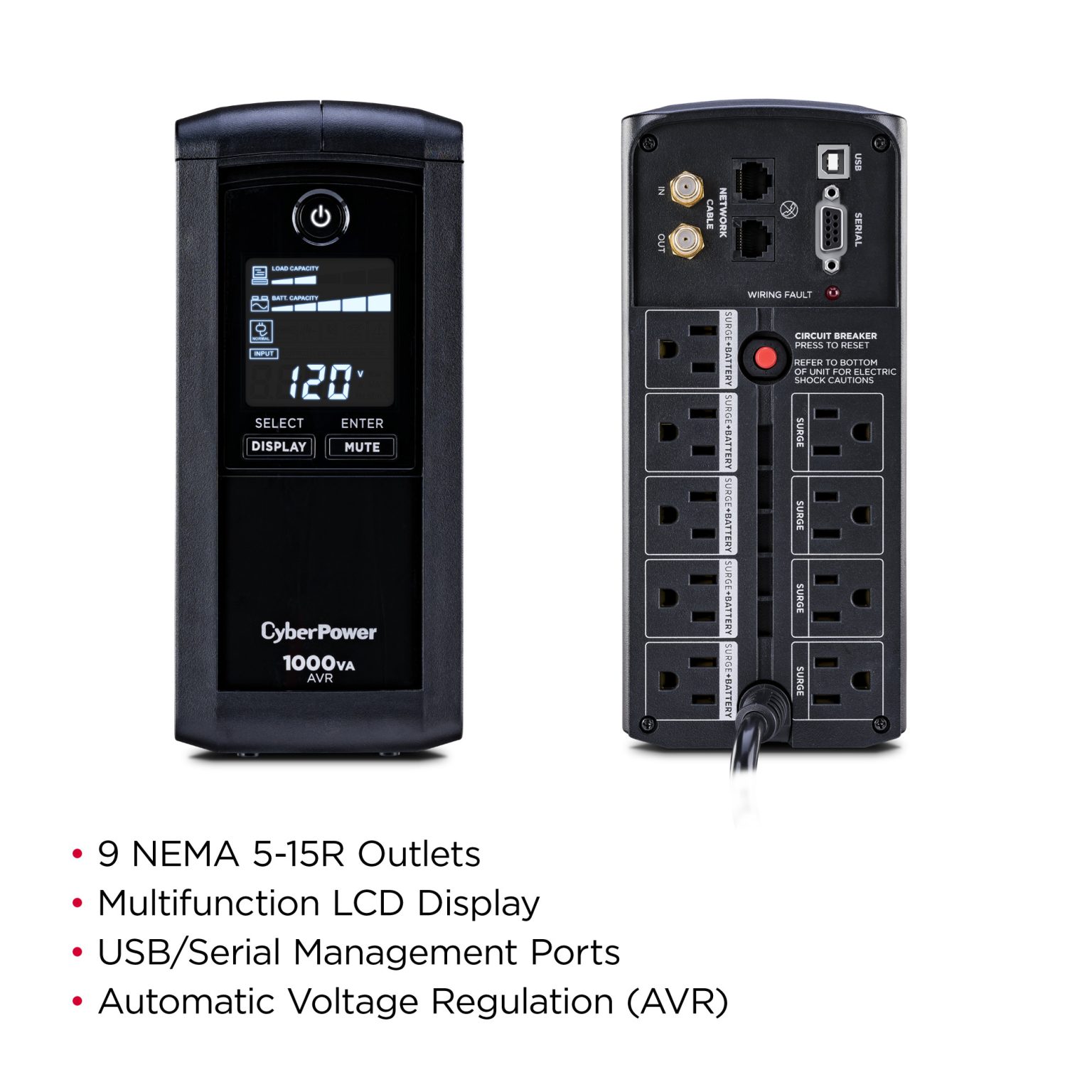 CP1000AVRLCD - UPS Systems - Intelligent LCD - Product Details, Specs ...
