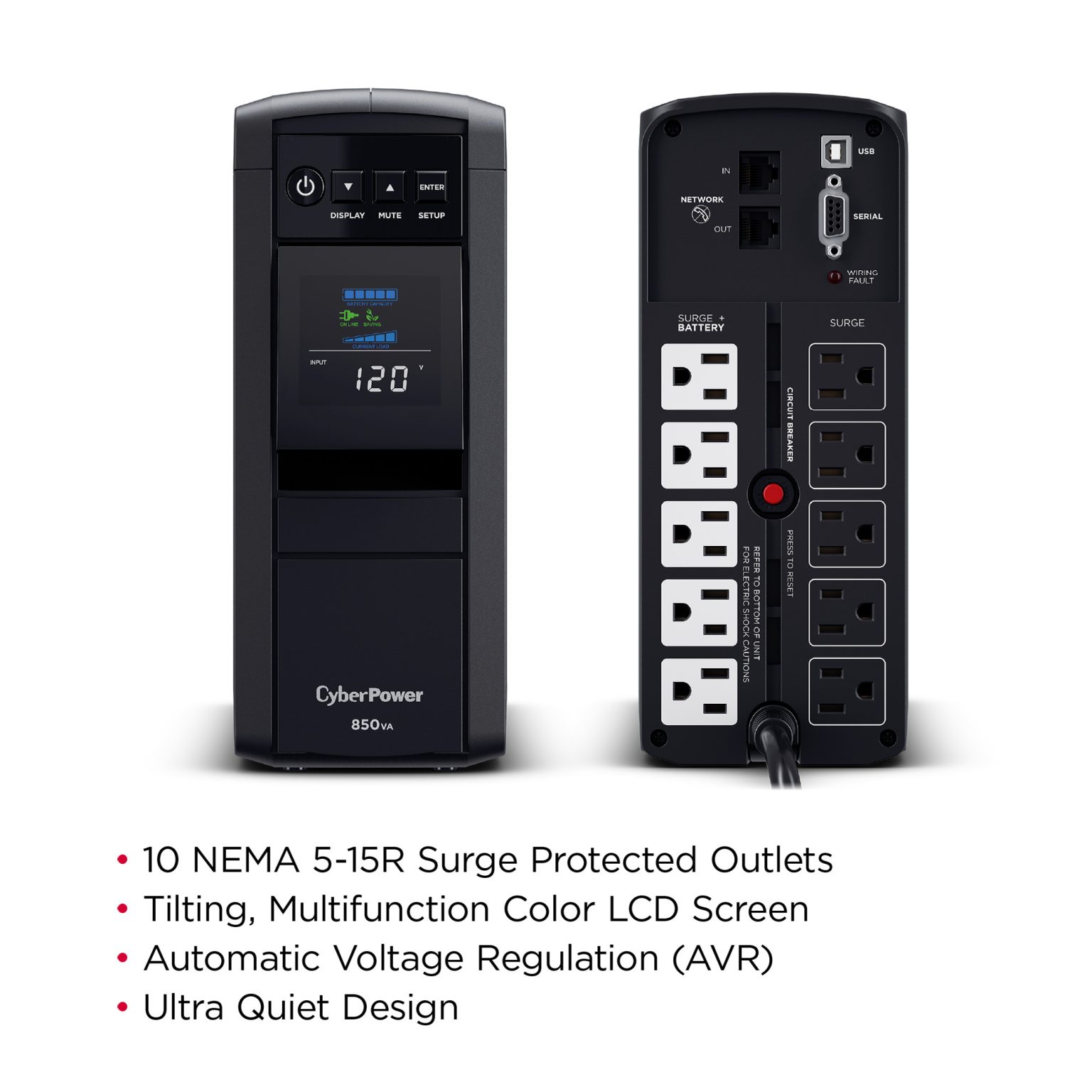 CP850PFCLCD - PFC Sinewave - Product Details, Specs, Downloads | CyberPower